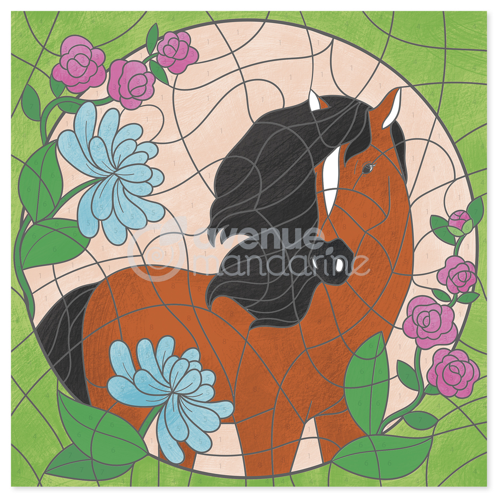 Tegn-efter-Tal Malebog - Heste | Galleri Roholt