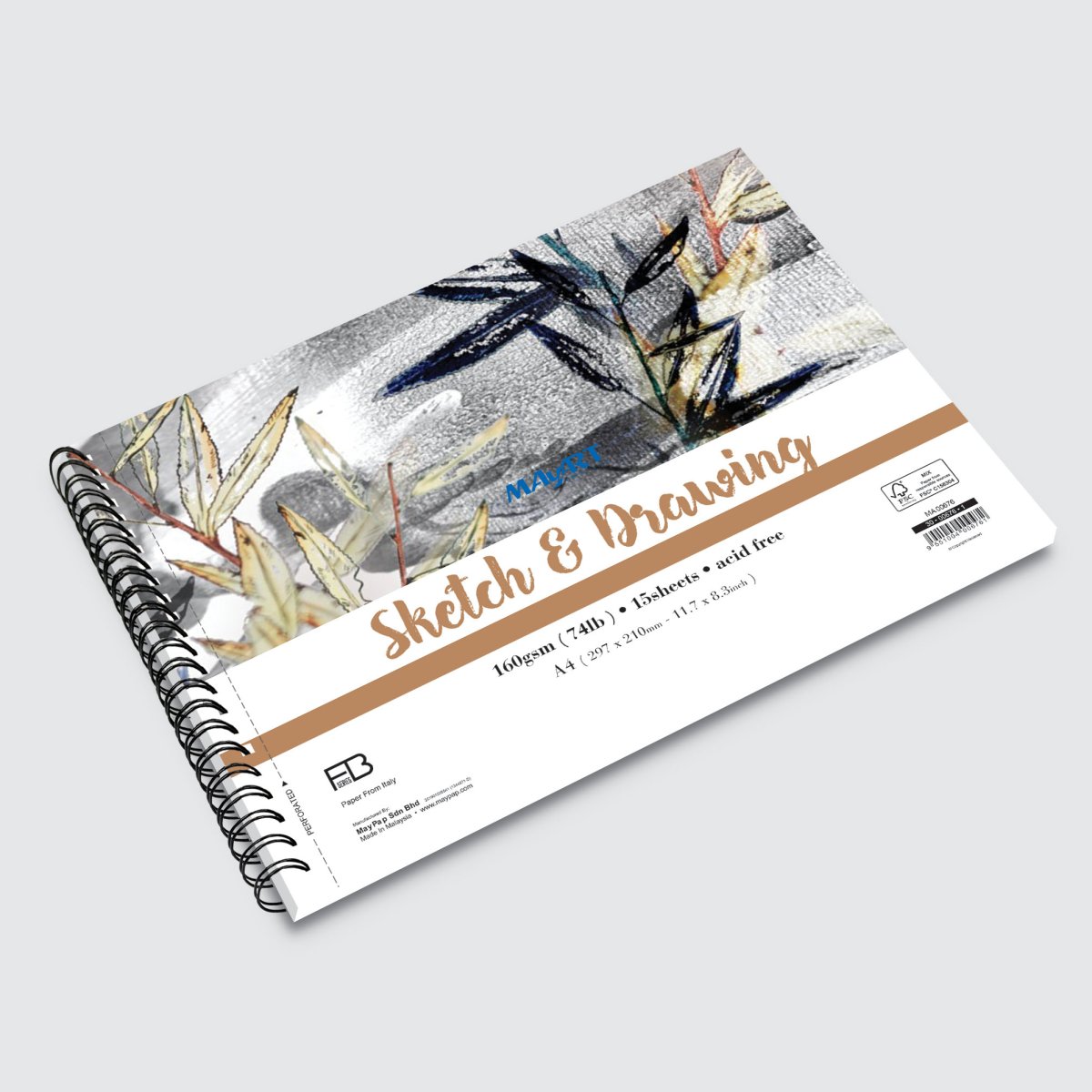 Fabriano Wire-O Sketch Bog, 160G | Galleri Roholt