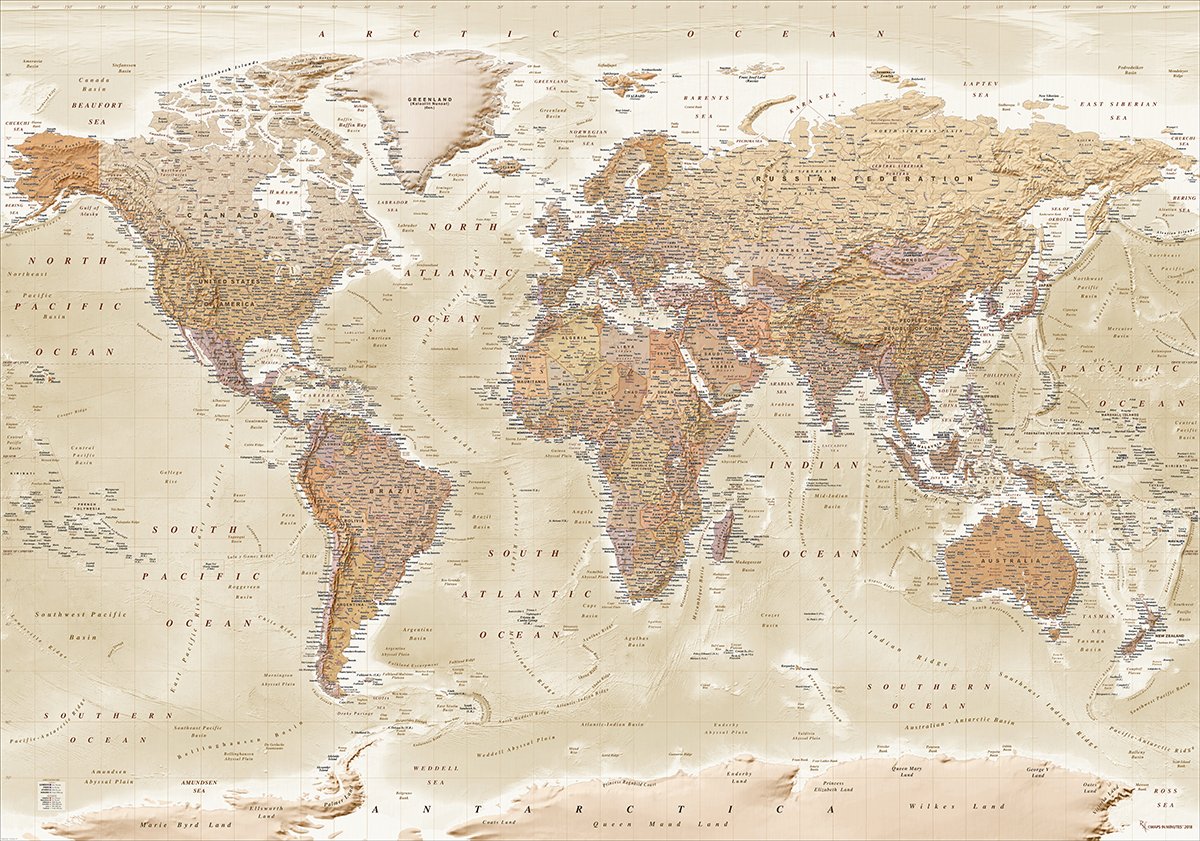 Verdenskort-plakat - Find hele verden her - Galleri Roholt